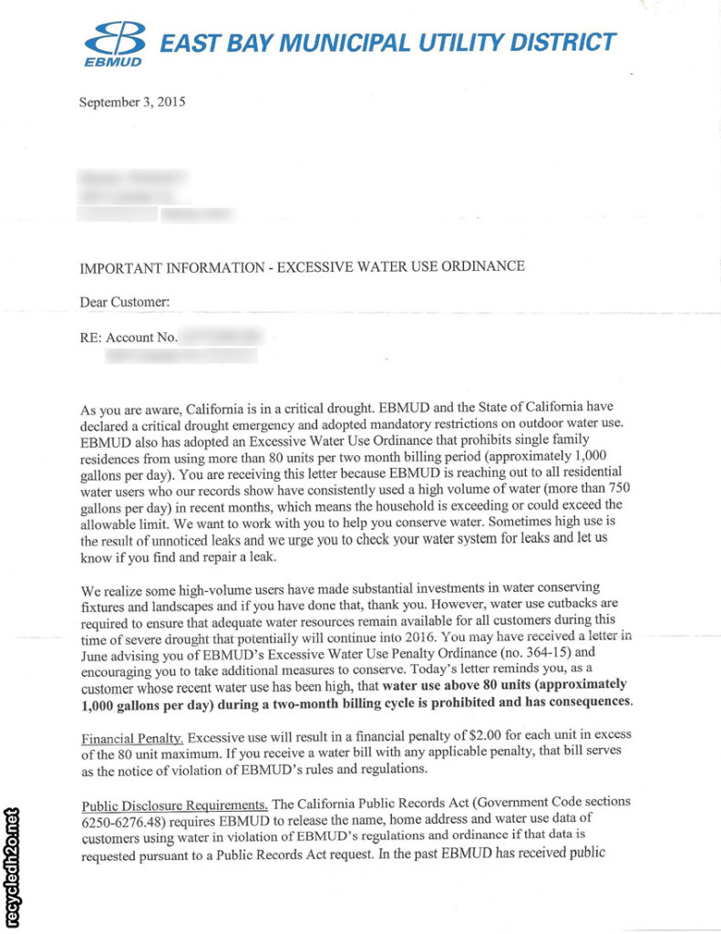 EBMUD’s Double Standard – RecycledH2O